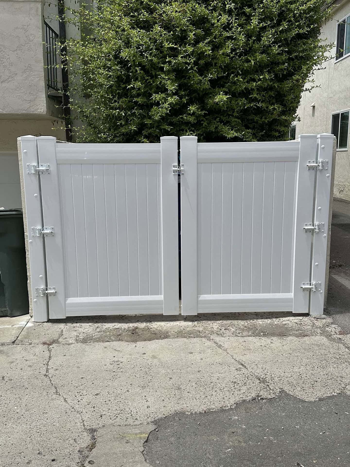 Vinyl Double Gates Gallery | Vinyl Pro Fence