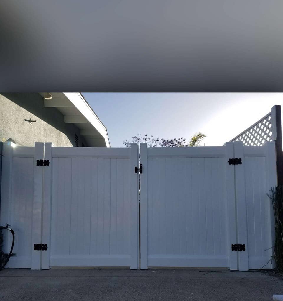 Vinyl Double Gates Gallery | Vinyl Pro Fence